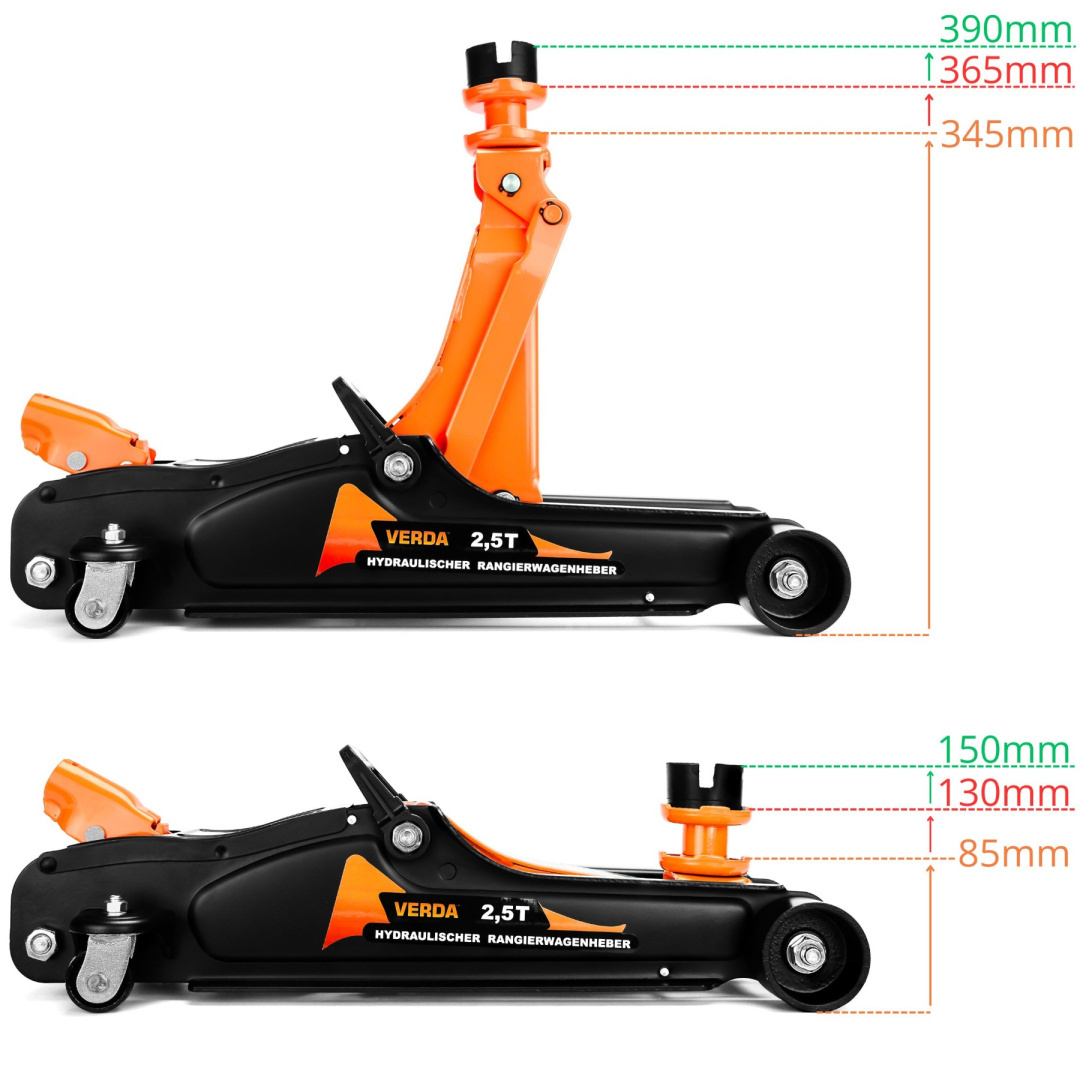 Verda Wagenheber 2,5t Rangierwagenheber 85 - 365 mm MF77107